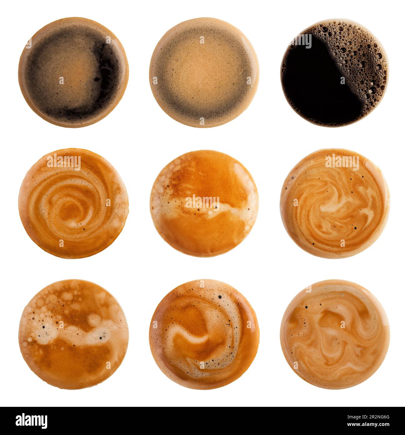 Coffee Foam isolated on white background Stock Photo - Alamy