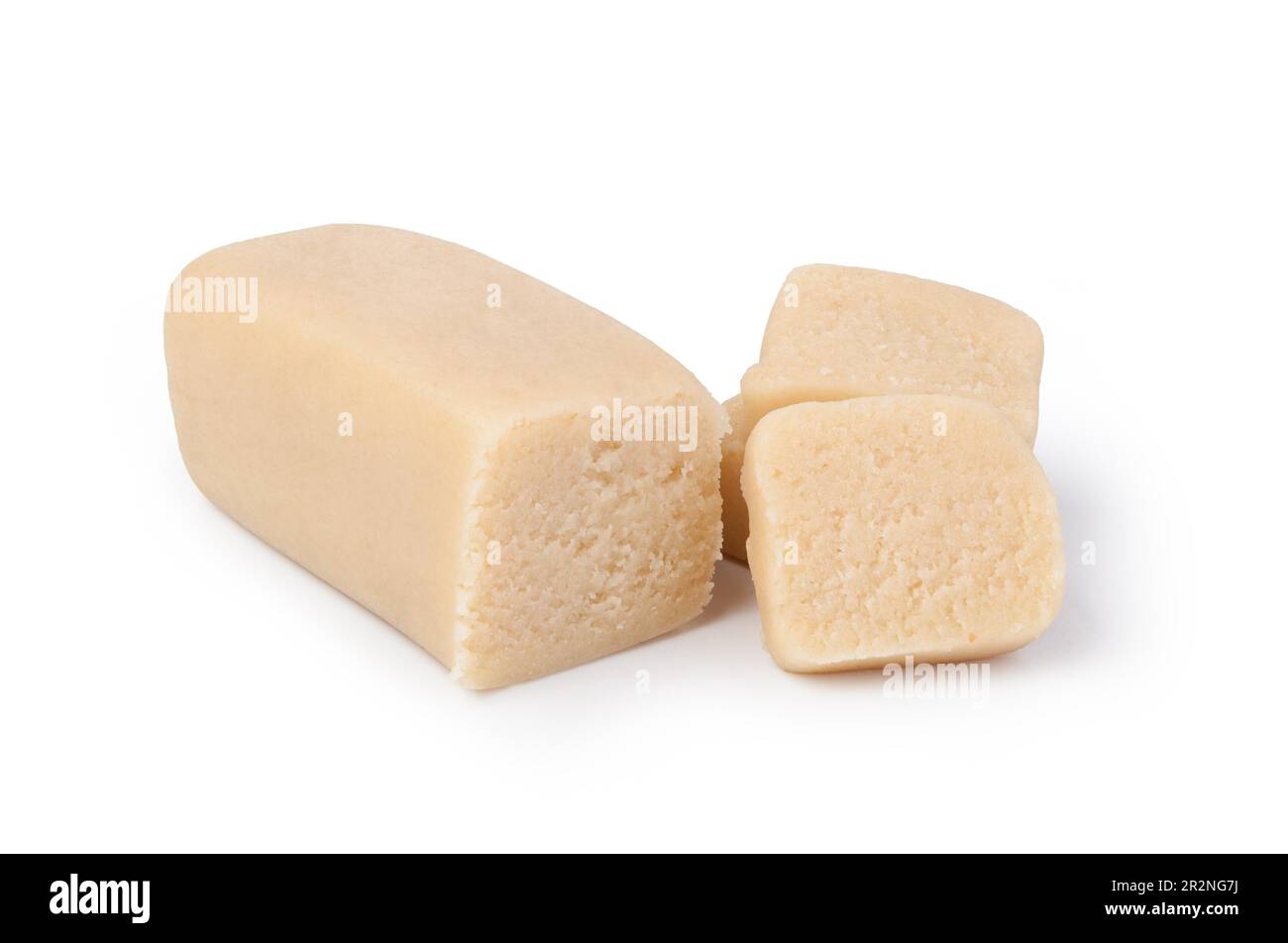 Marzipan on white background Stock Photo - Alamy