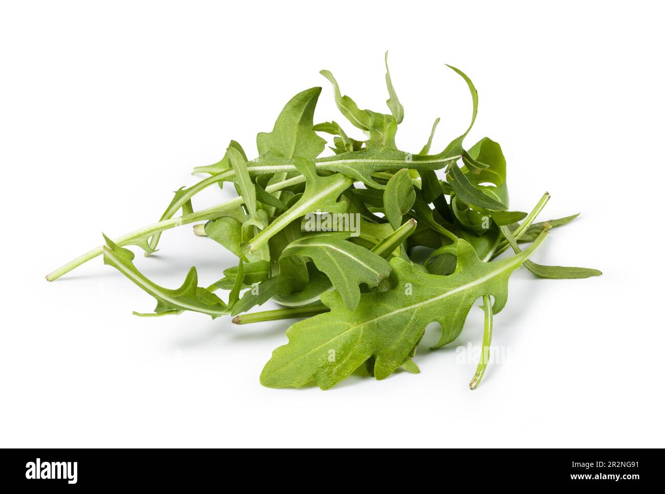 Arugula on white background Cut Out Stock Images & Pictures - Alamy