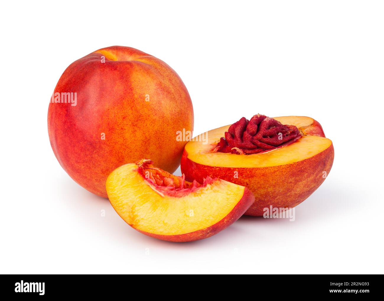 Nectarine fruit isolated on white background Stock Photo - Alamy