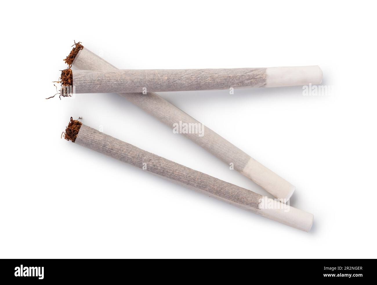 Hand rolled cigarettes on a white Stock Photo - Alamy