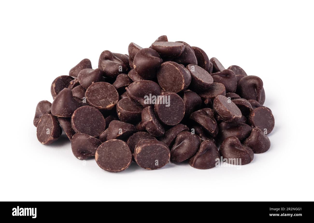 chocolate Callets isolated on white background Stock Photo - Alamy