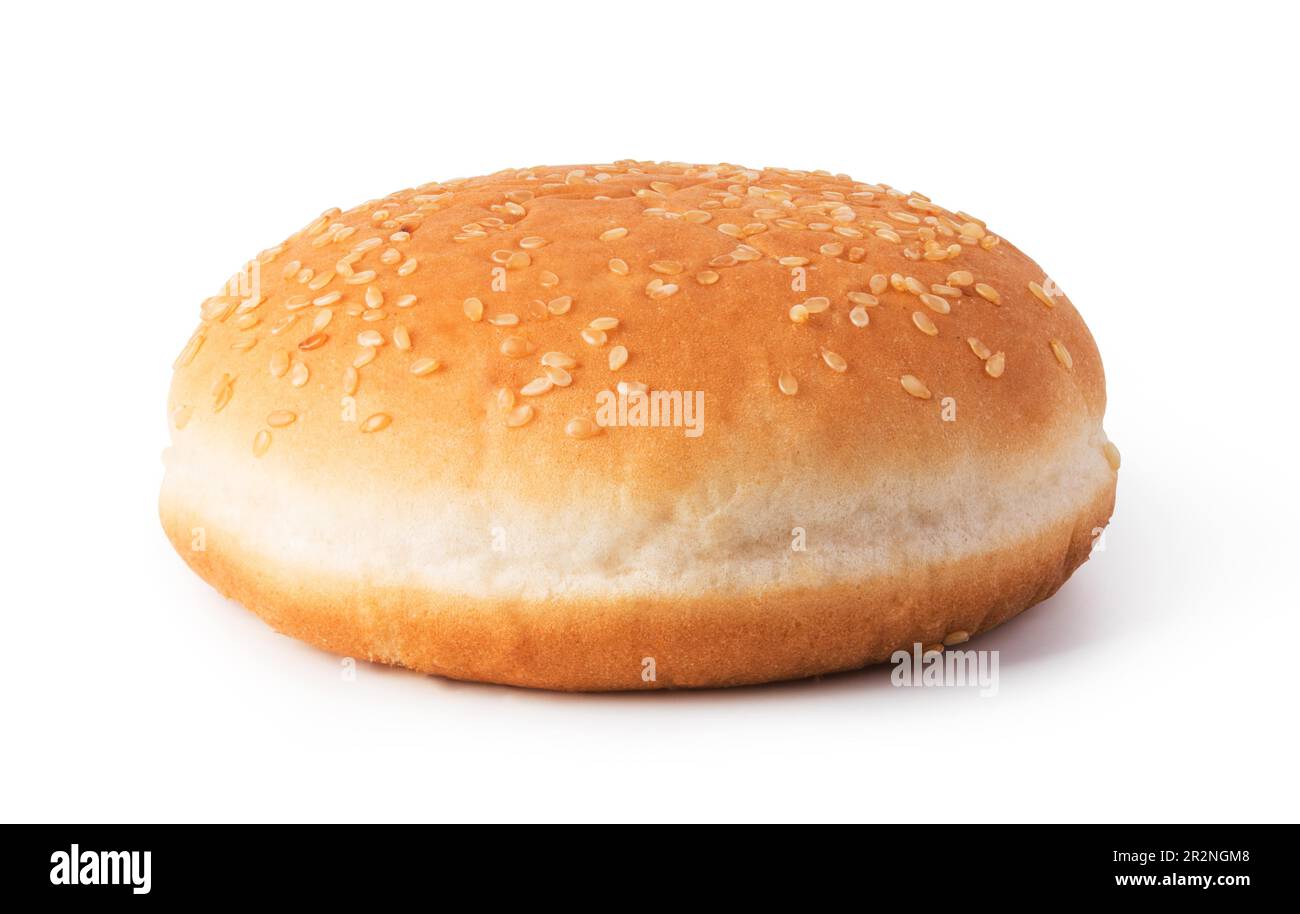 burger bread isolated on white background Stock Photo - Alamy