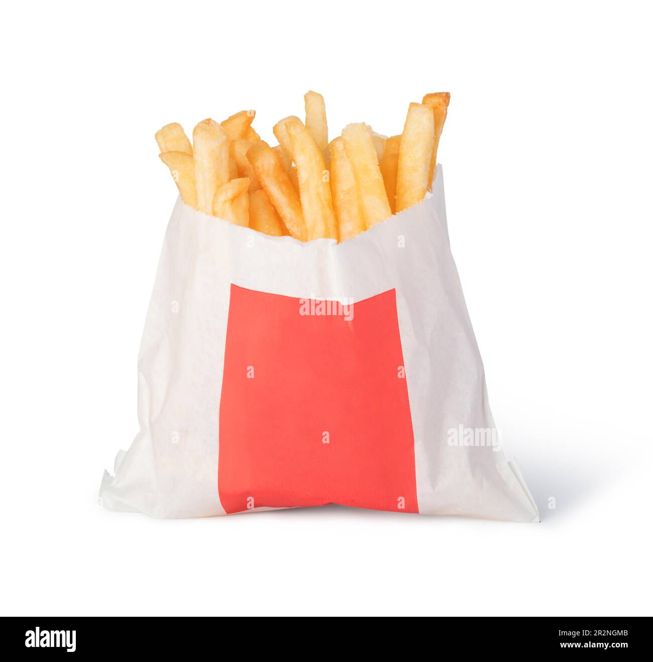French fries in a red carton box isolated on white Stock Photo - Alamy