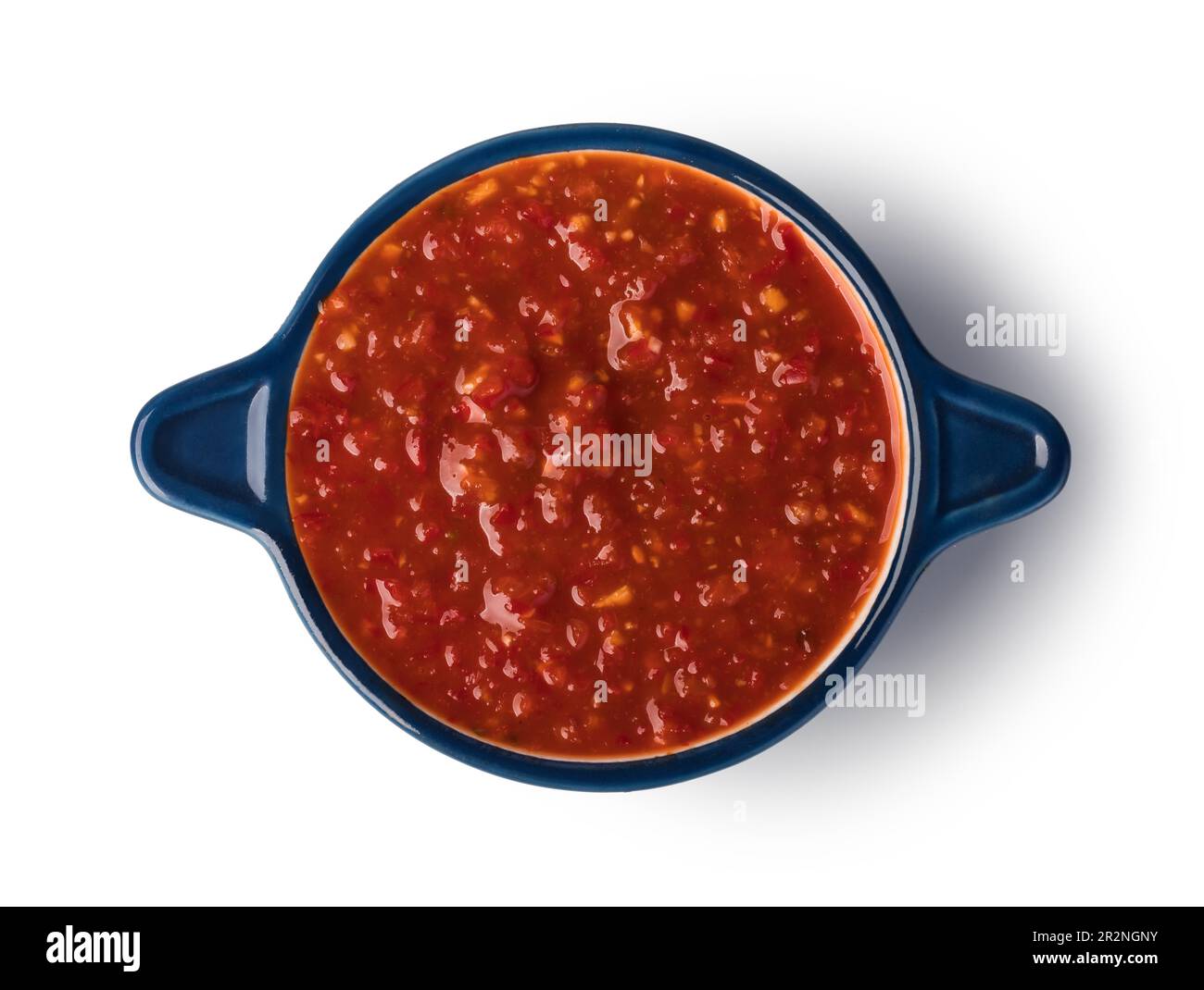 bowl of Salsa sauce on white background Stock Photo - Alamy