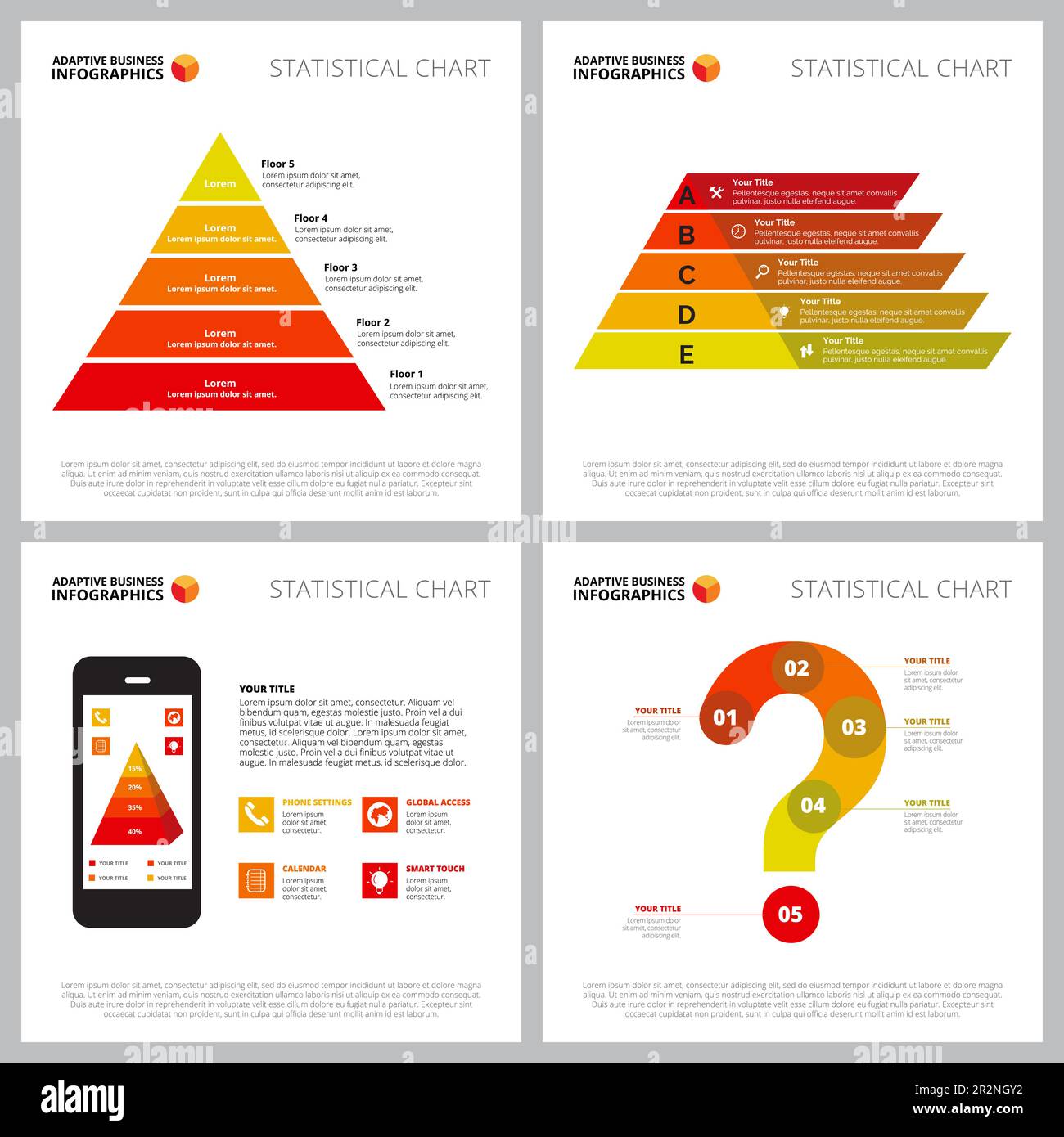 Creative chart set for communication, research concept Stock Vector ...