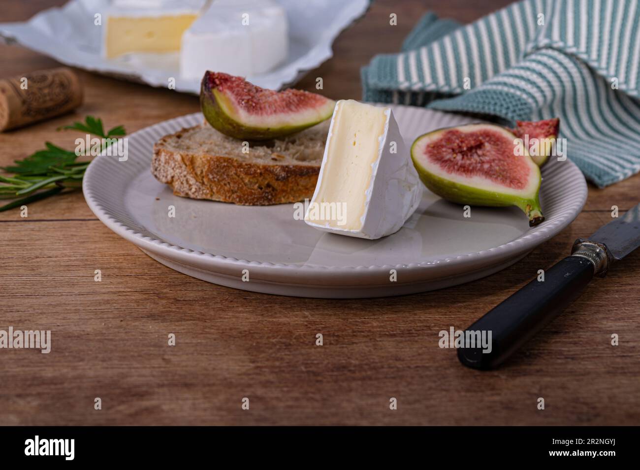 French soft camembert cheese hi-res stock photography and images - Alamy