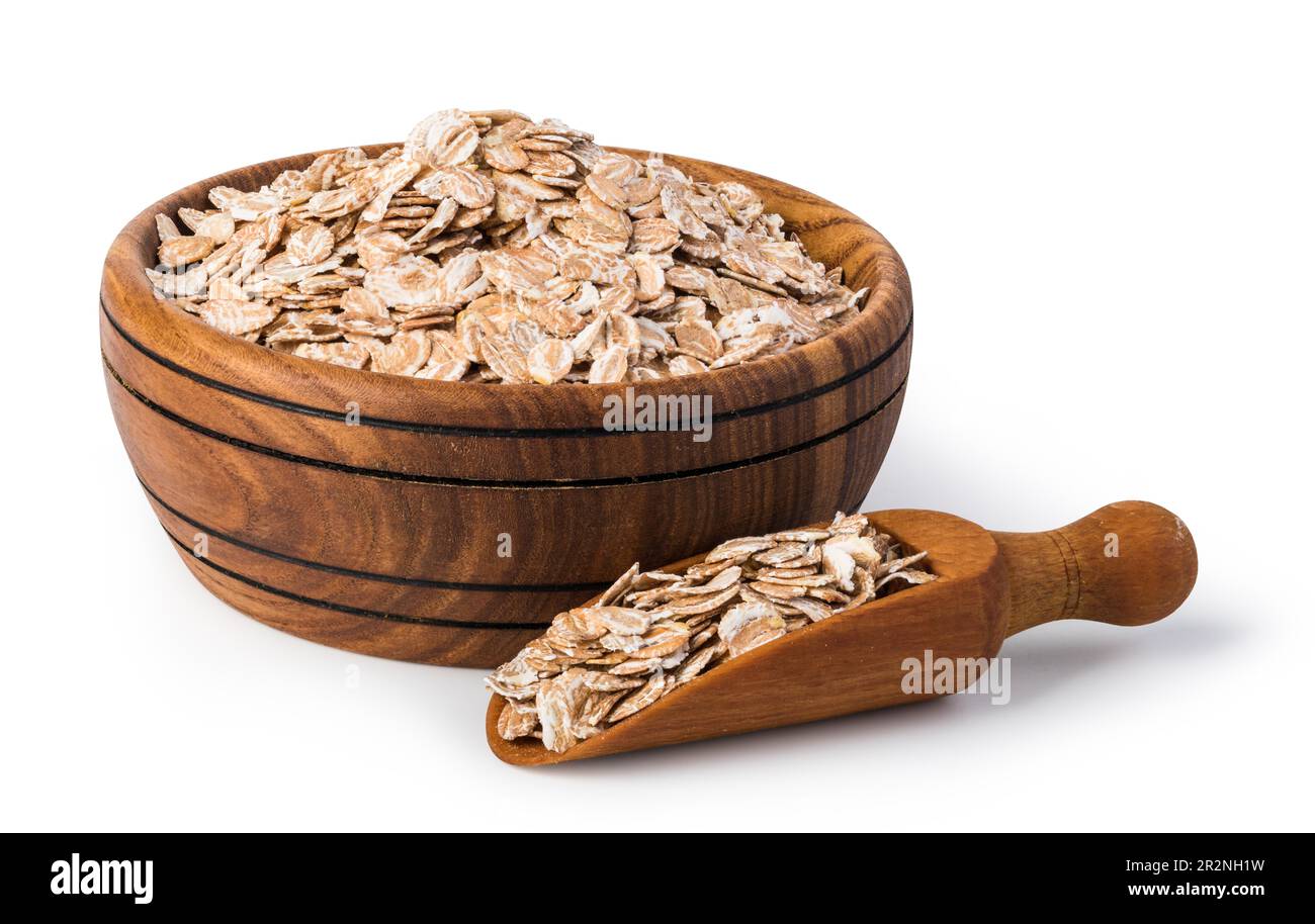 pile of oatmeal isolated on white background Stock Photo - Alamy