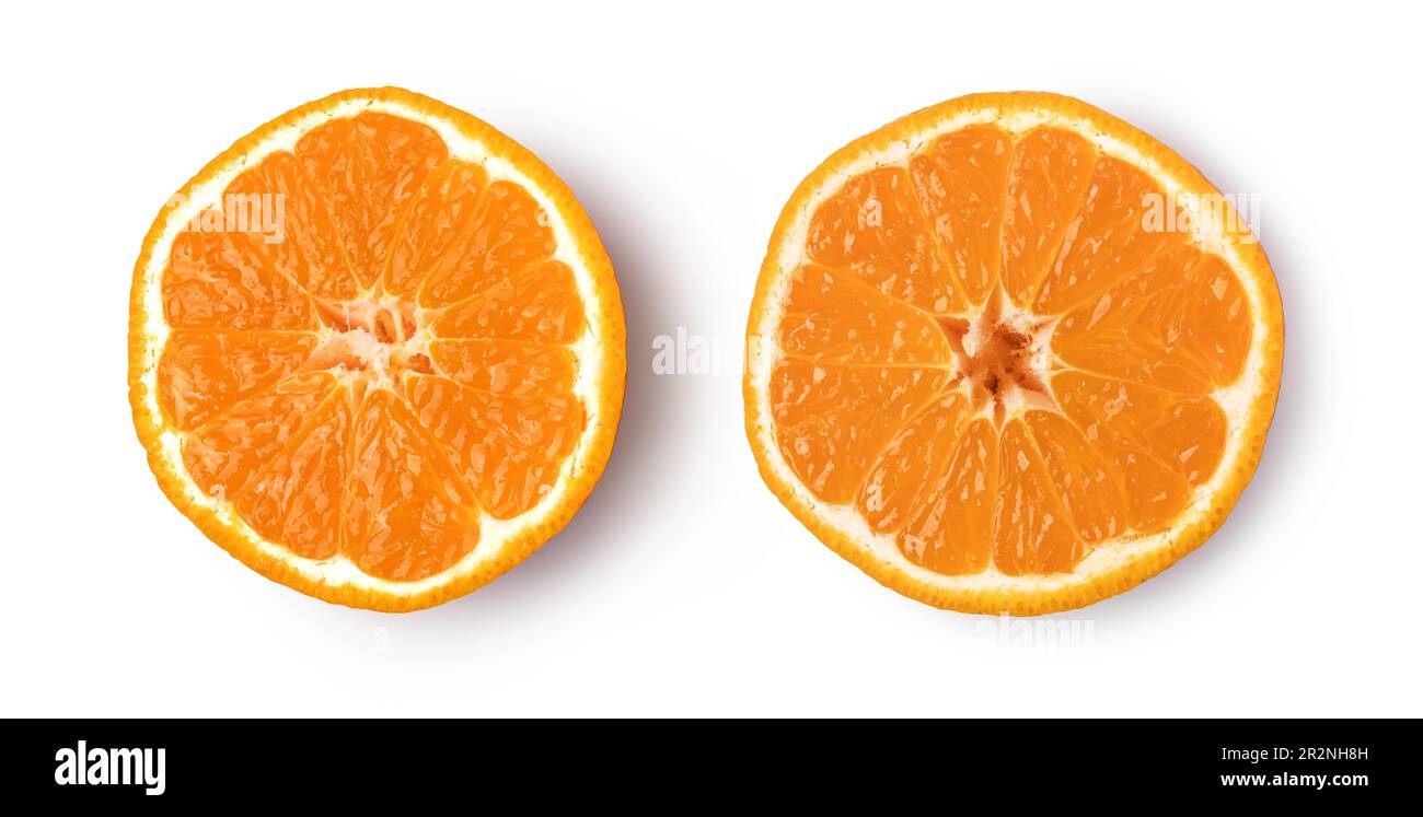 Ripe mandarin isolated on white background Stock Photo - Alamy