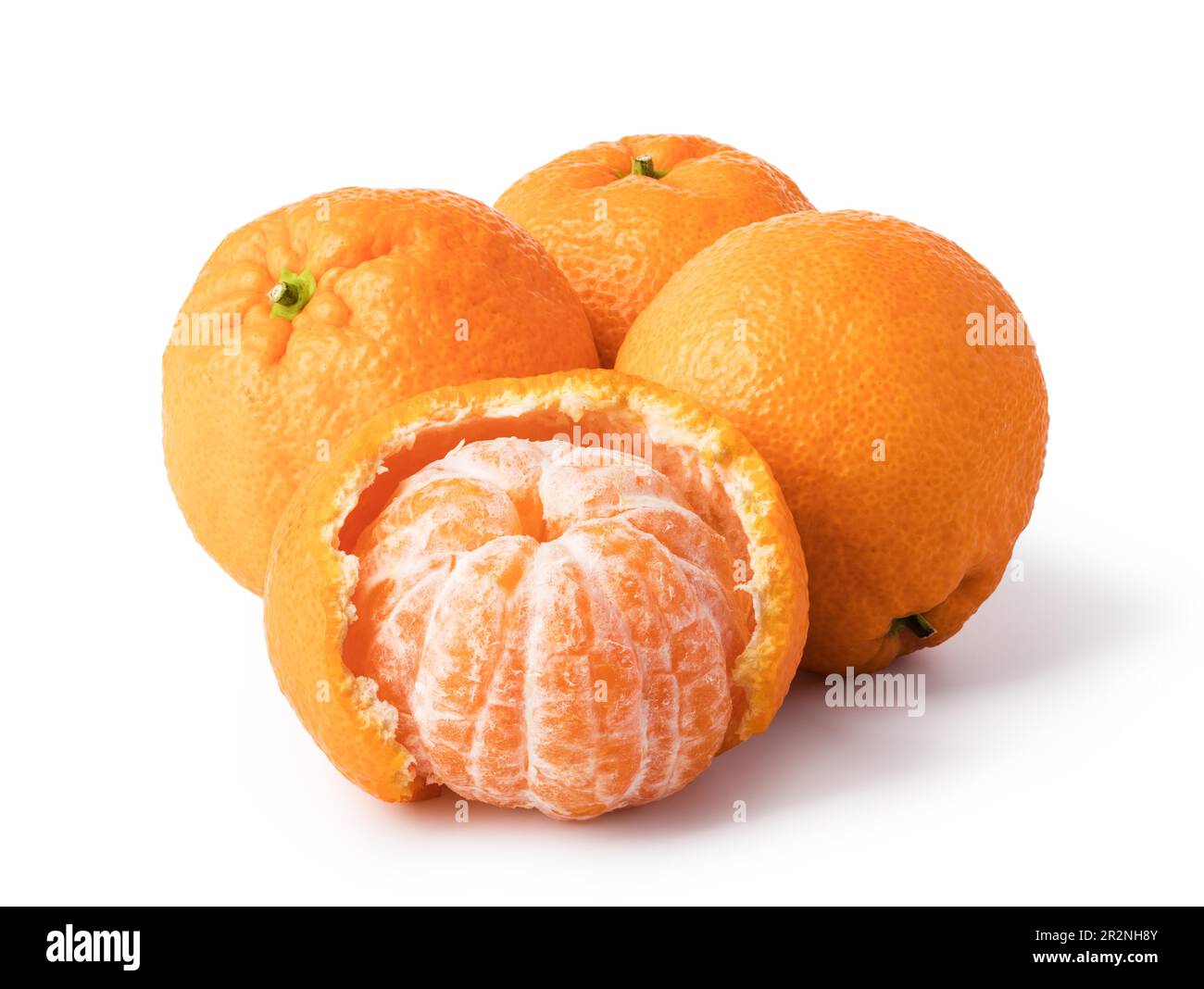 Ripe mandarin isolated on white background Stock Photo - Alamy