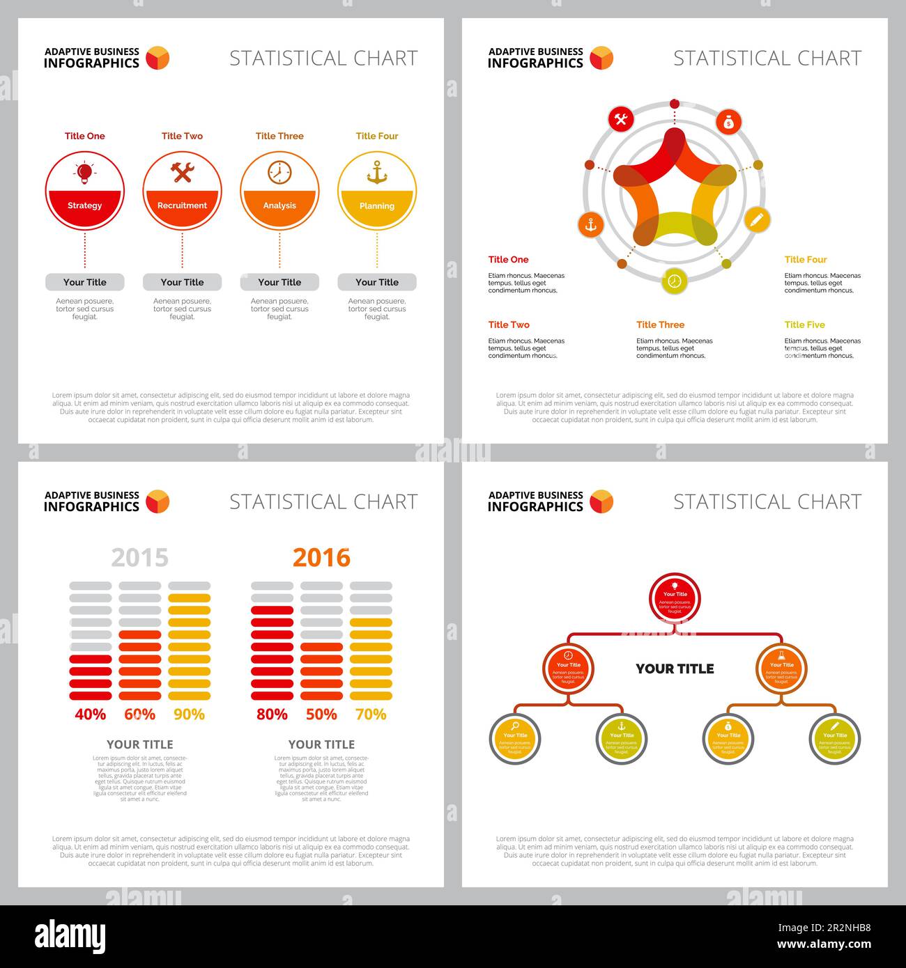 Creative diagram set for management, planning, analysis concept Stock ...