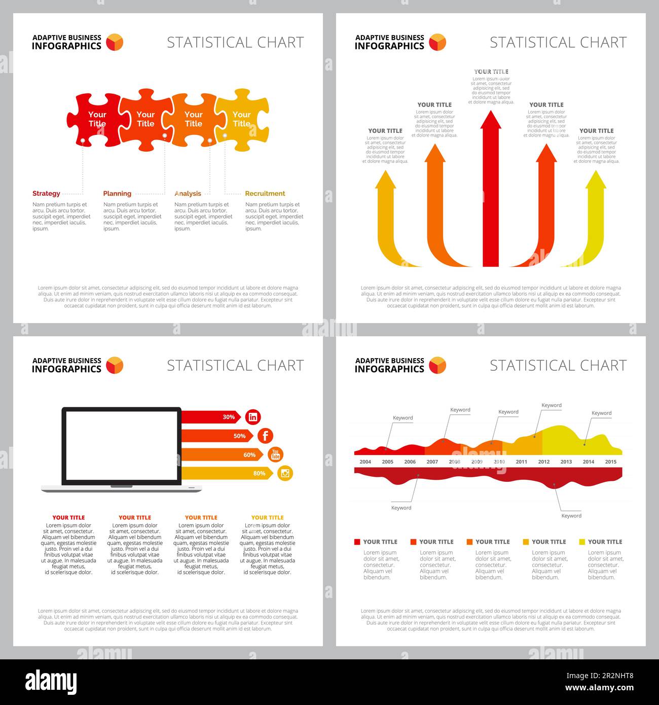 Creative graph set for marketing research concept Stock Vector Image ...