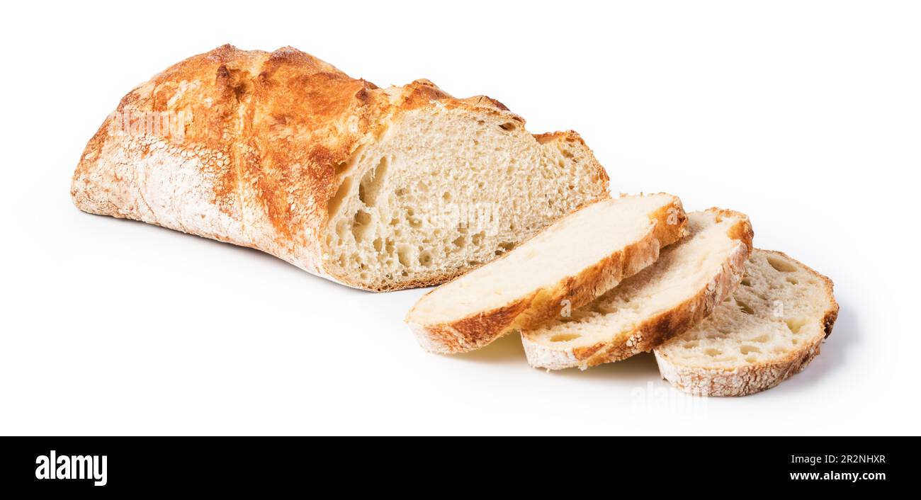 baked bread isolated on white background Stock Photo - Alamy