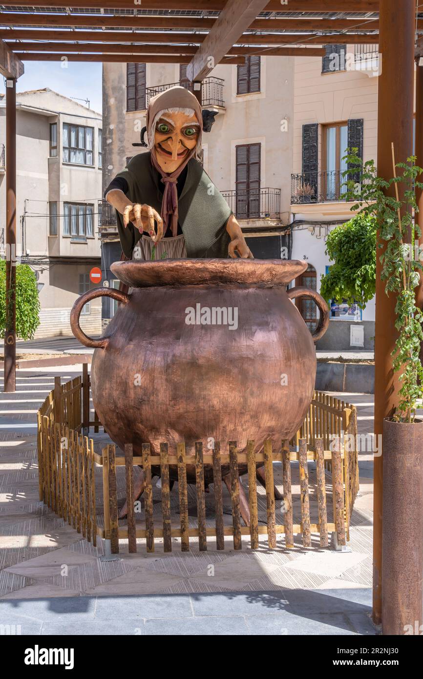 Manacor, Spain; may 06 2023: Manacor Encantat urban festival with large ...