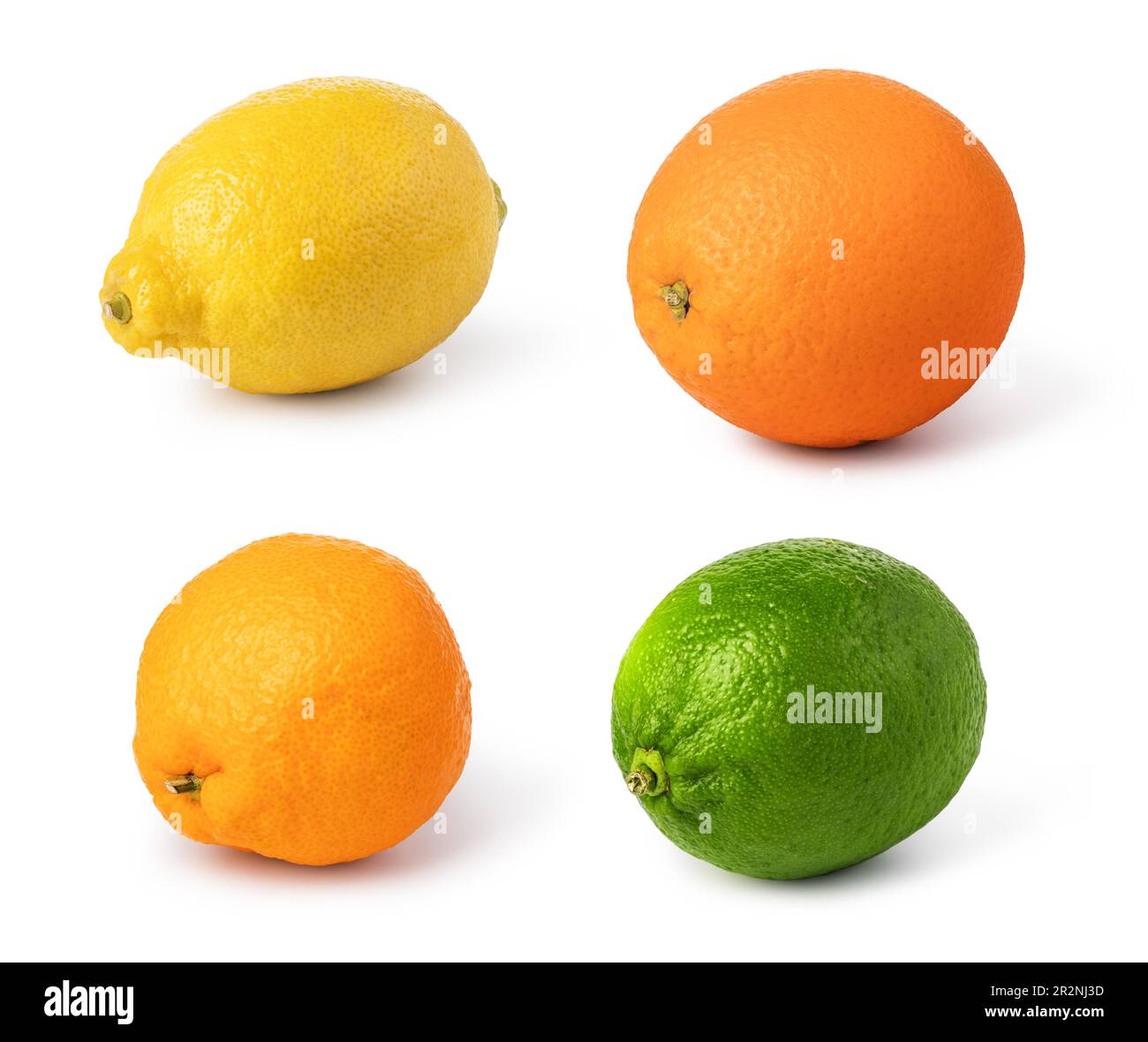 citrus fruit set isolated on white background Stock Photo - Alamy