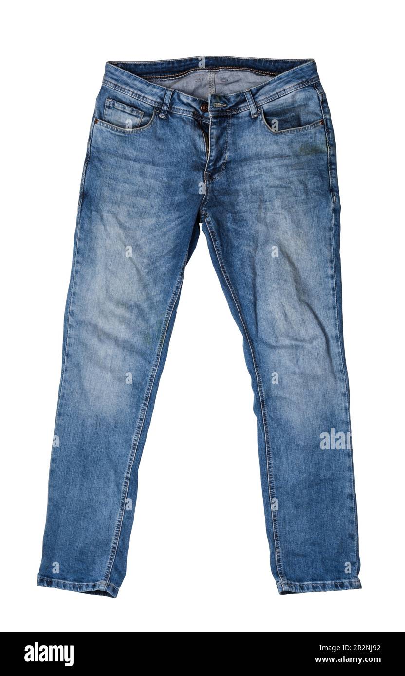 Jeans background isolated white background Stock Photo - Alamy