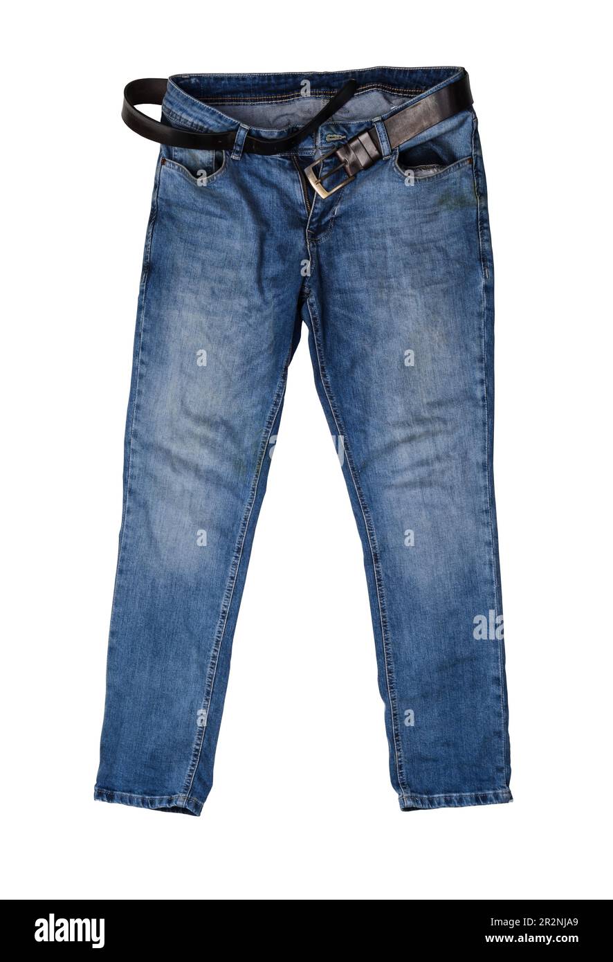 Jeans background isolated white background Stock Photo - Alamy