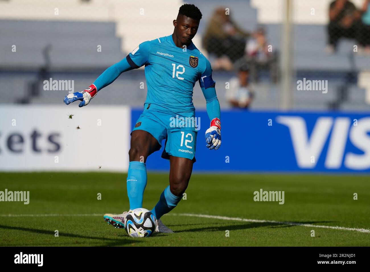 Ecuador goalkeeper Gilmar Napa plays the ball during a FIFA U-20 World ...