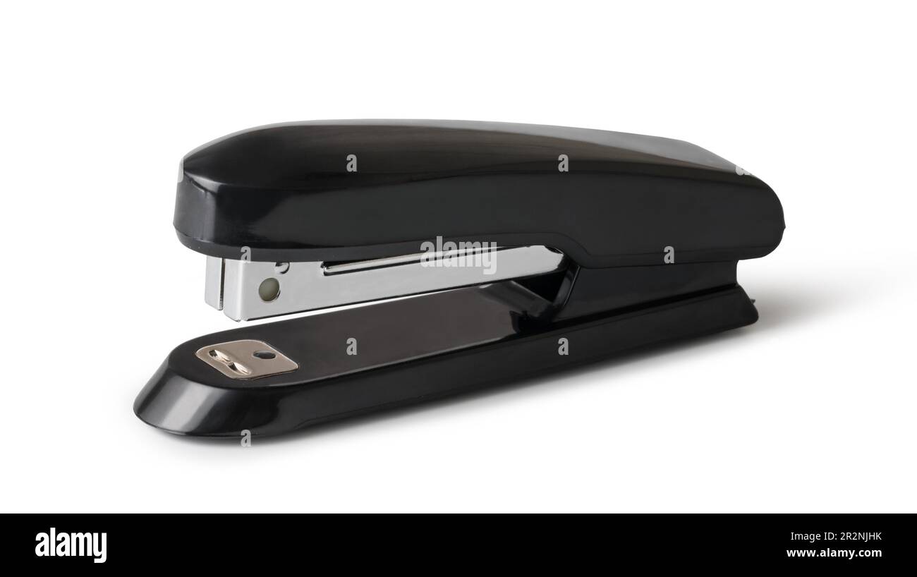 black stapler isolated on a white background Stock Photo - Alamy