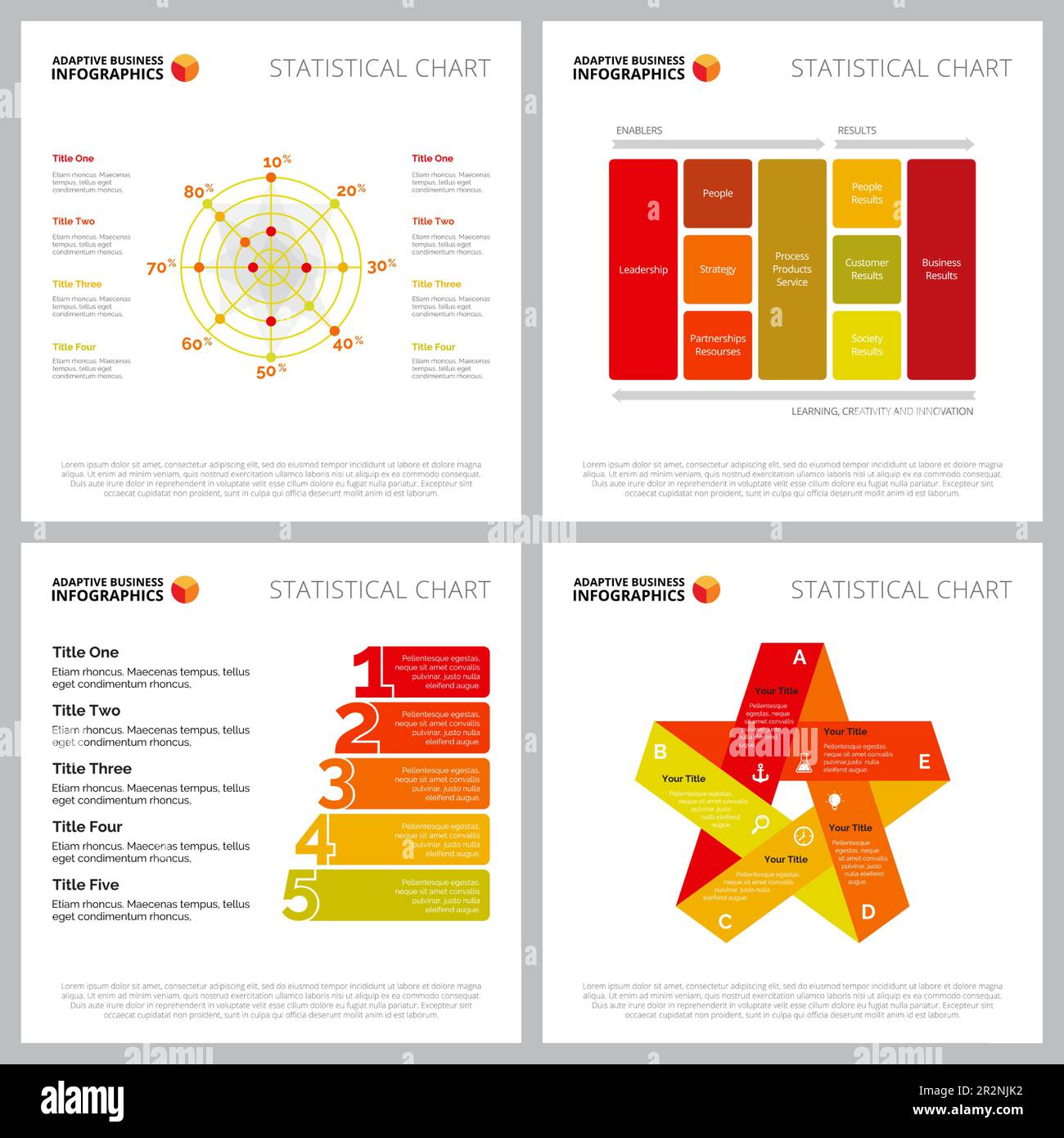 Creative diagram set for analysis, project management concept Stock ...