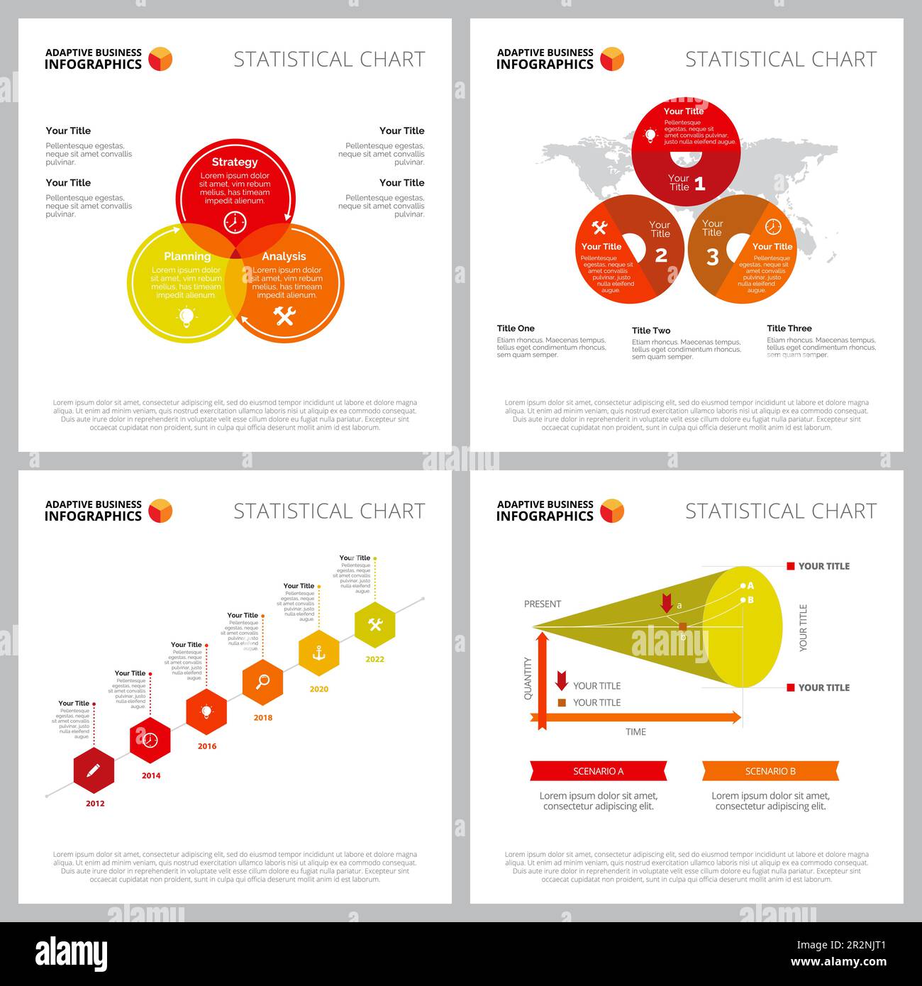 Creative diagram set for analysis, planning strategy concept Stock ...