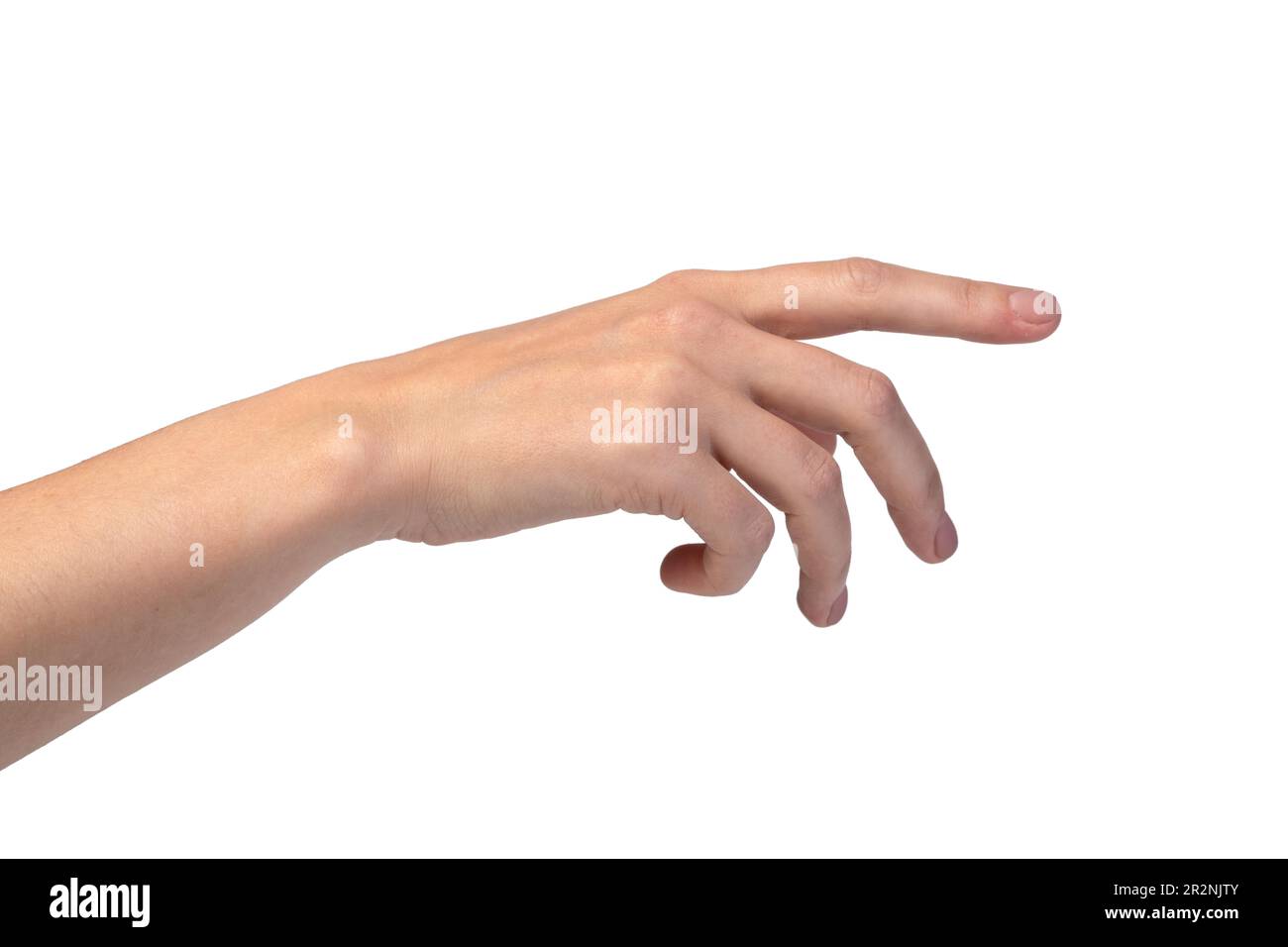 Woman's hand isolated on white Stock Photo - Alamy