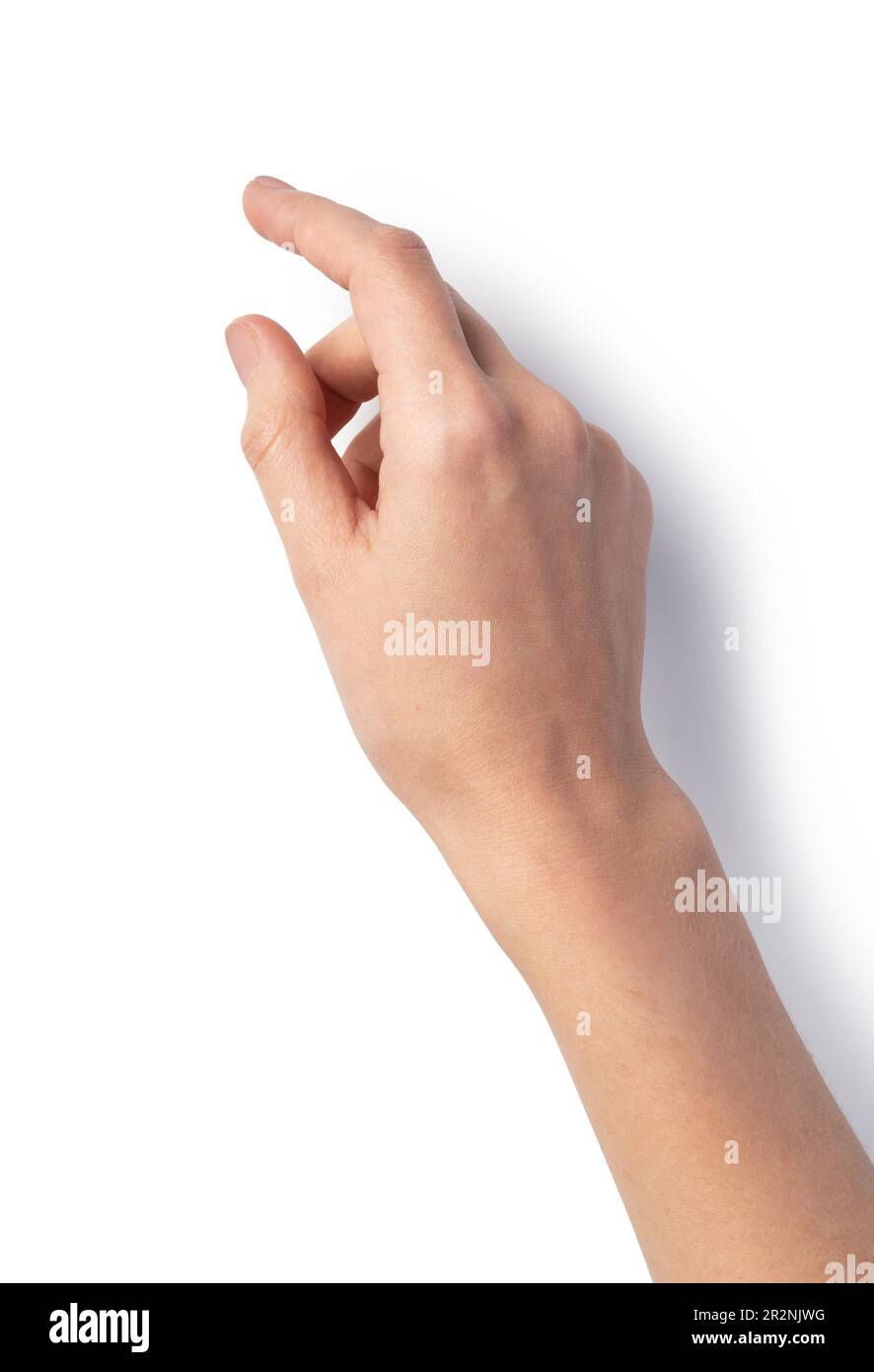 Woman's hand isolated on white Stock Photo - Alamy