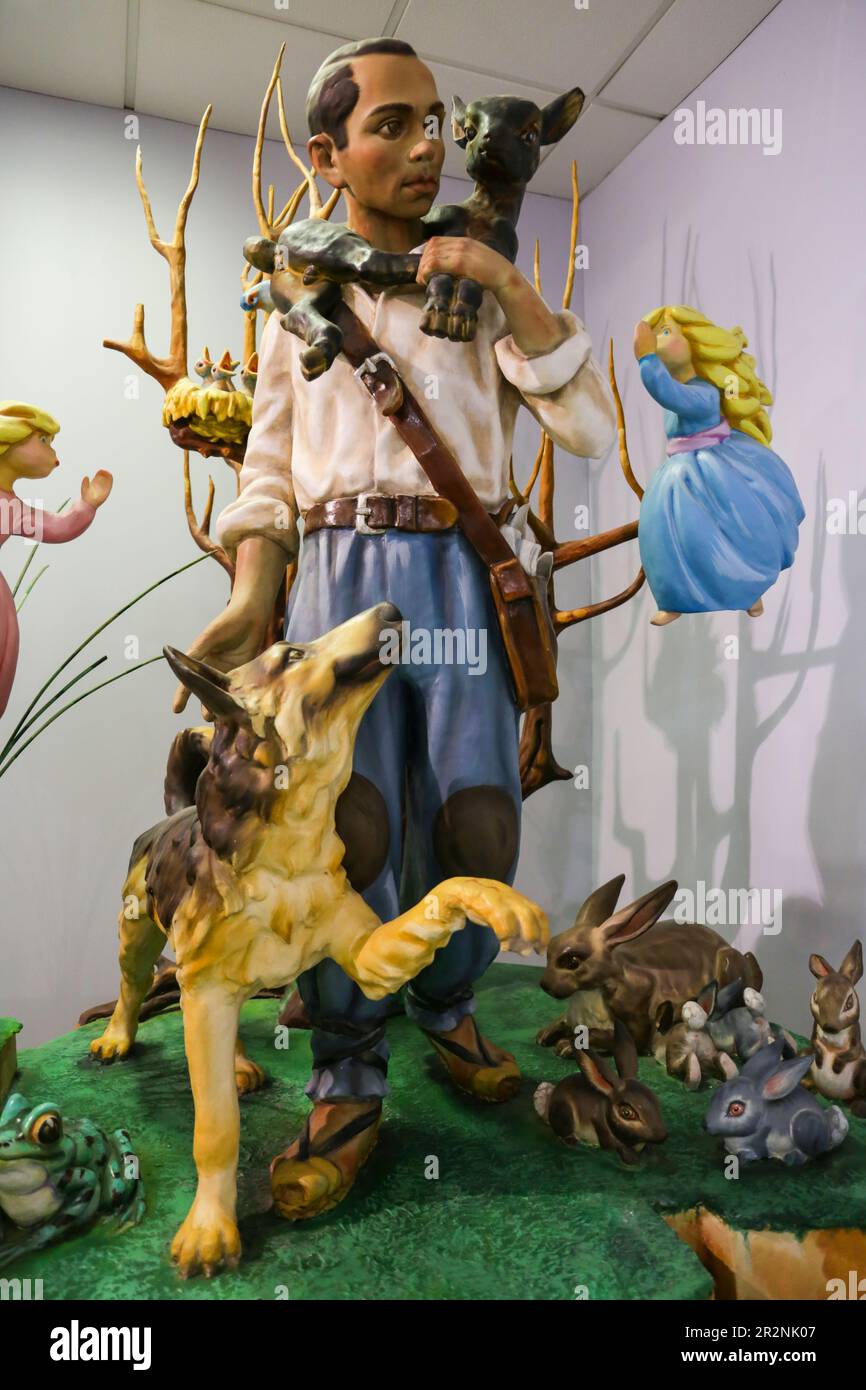 Alicante, Spain- May 16, 2023: Pardoned ninots exhibited in the ...