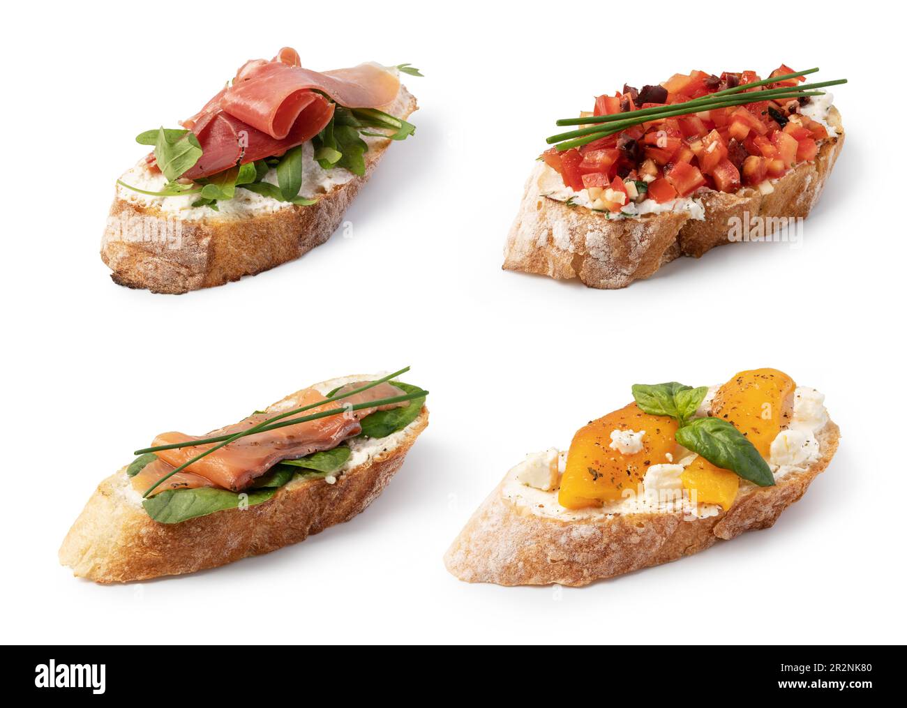 Traditional spanish tapas set on white background Stock Photo - Alamy