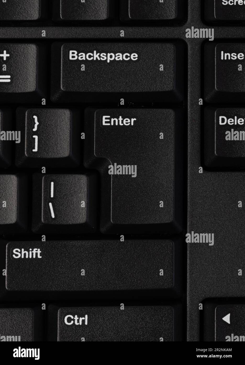 Top view desktop computer keyboard isolated on white background Stock ...