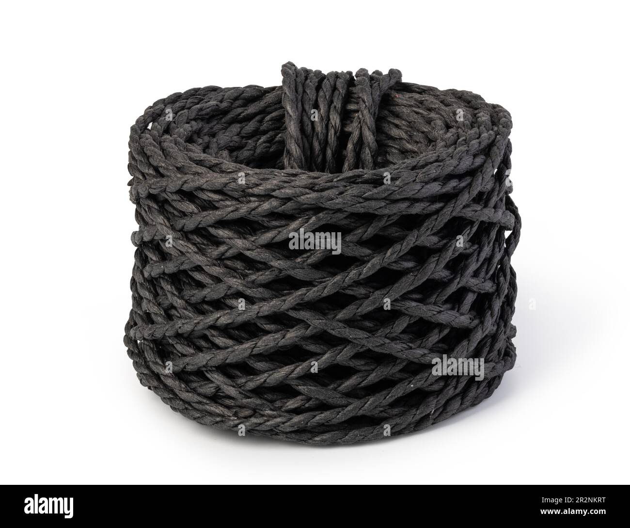 Rope coil isolated on a white background Stock Photo - Alamy