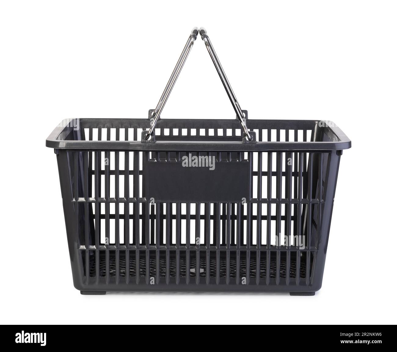 Empty shopping basket isolated on white background Stock Photo - Alamy