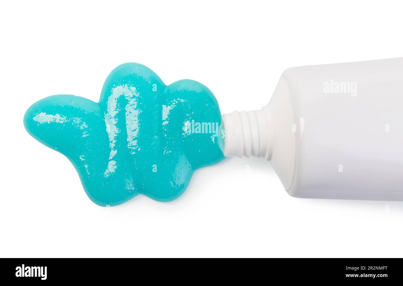 tube of toothpaste on a white background Stock Photo - Alamy