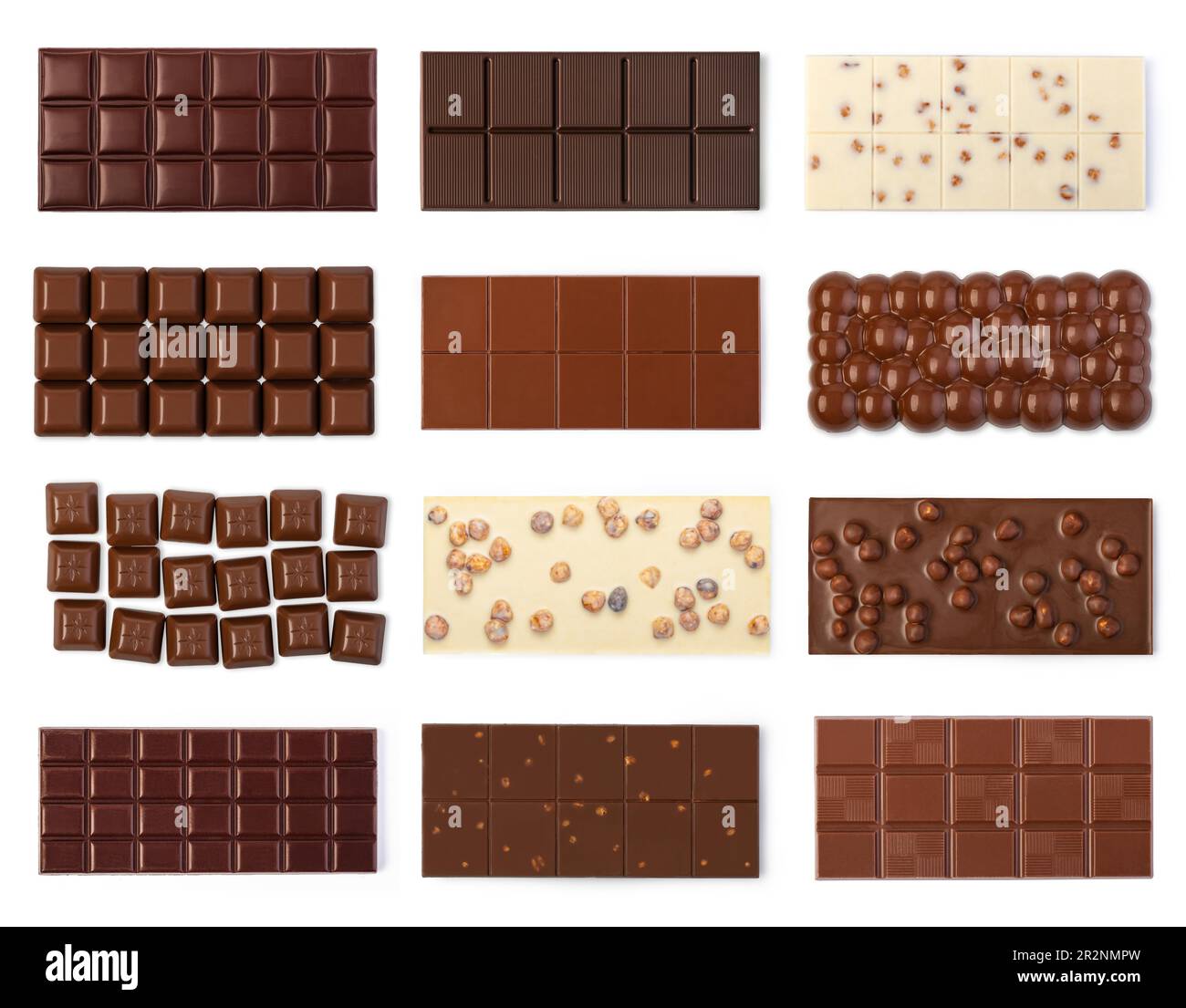 close up a chocolate bar isolated on white background Stock Photo - Alamy