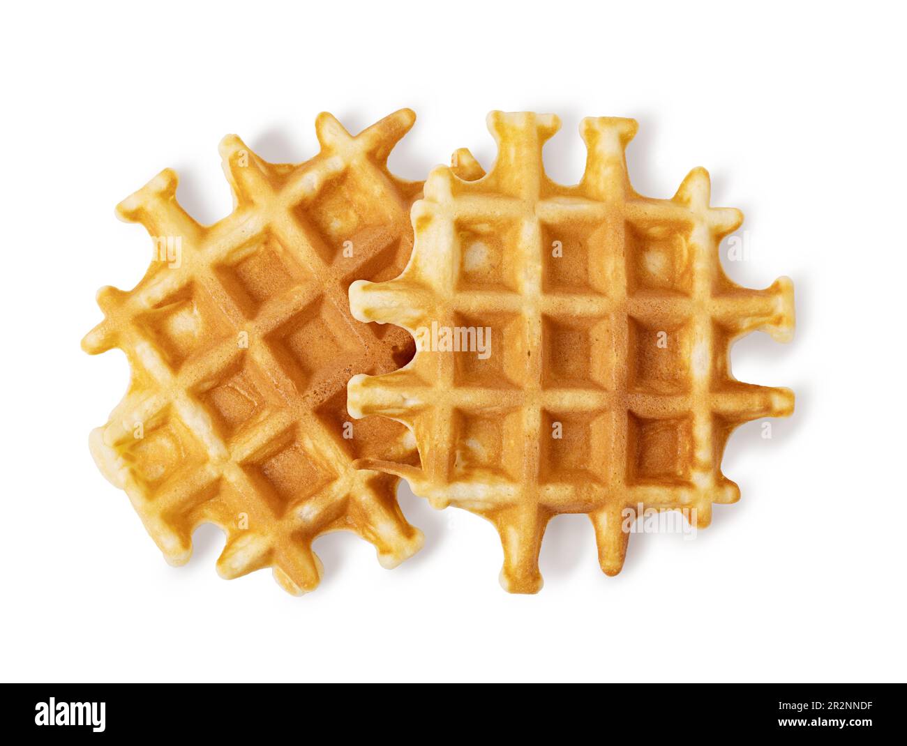 Viennese waffles isolated on white background Stock Photo - Alamy