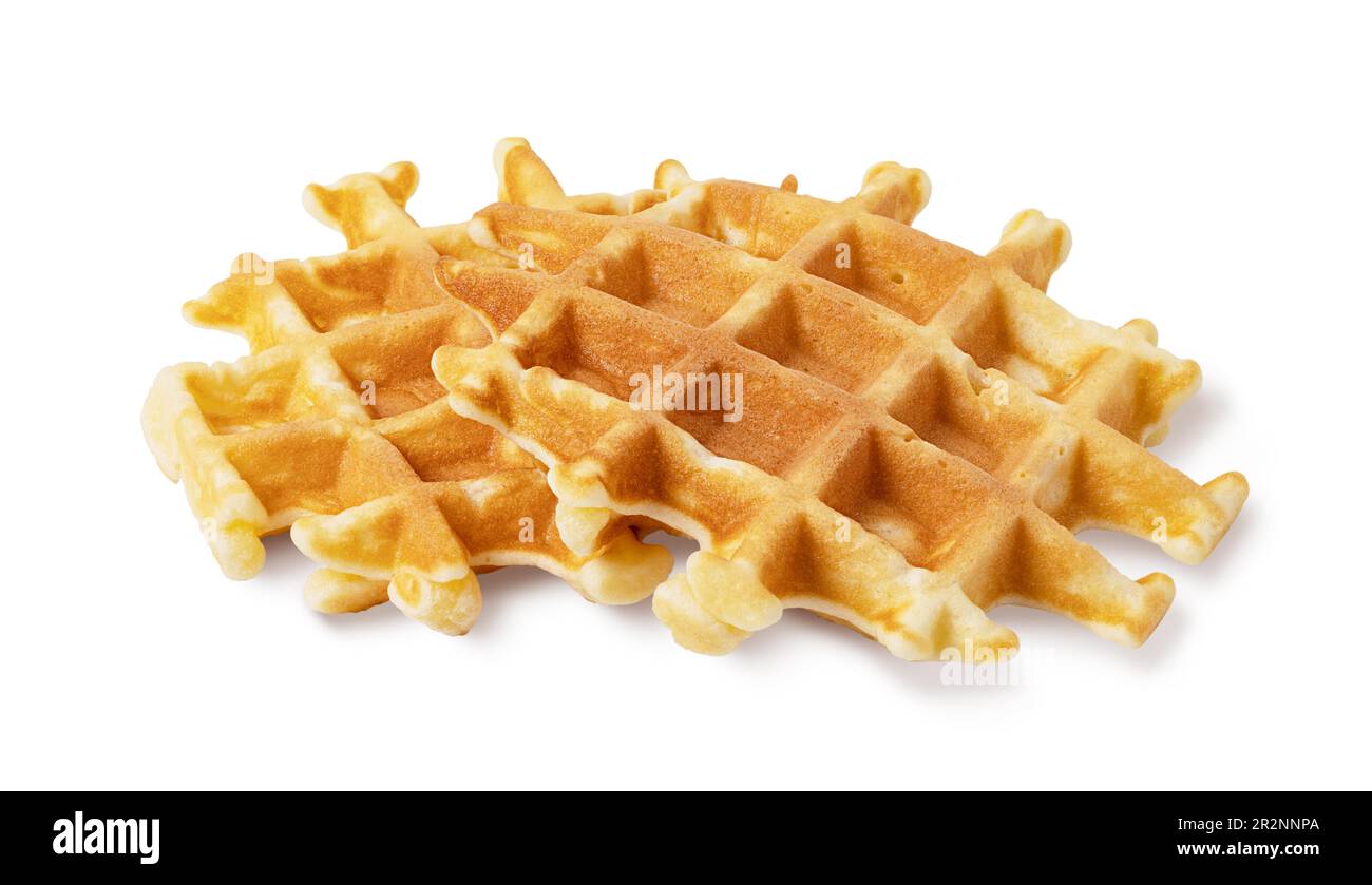 Viennese waffles isolated on white background Stock Photo - Alamy