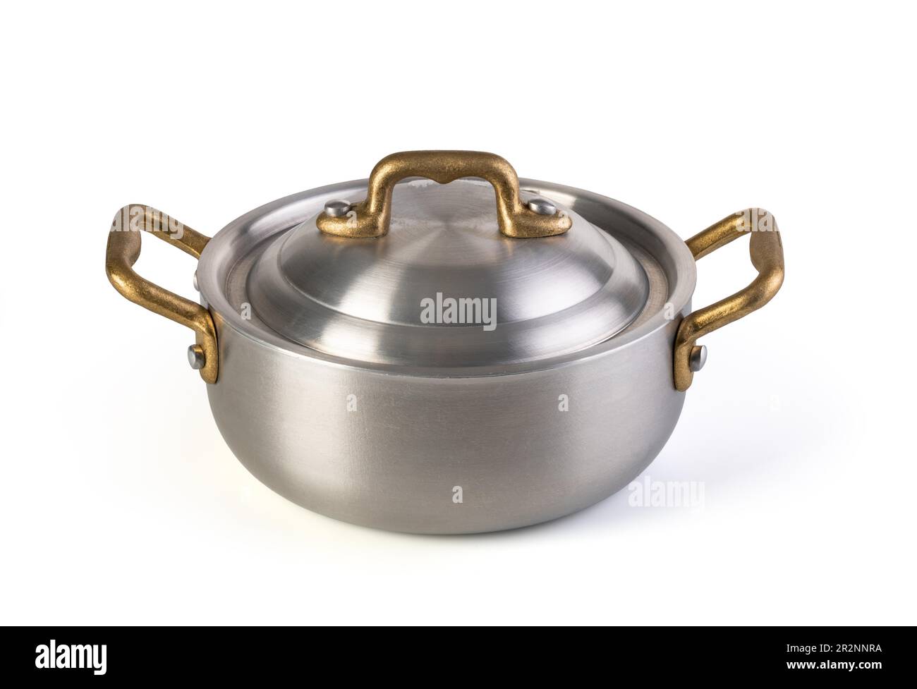 Stainless saucepan isolated on white background Stock Photo - Alamy