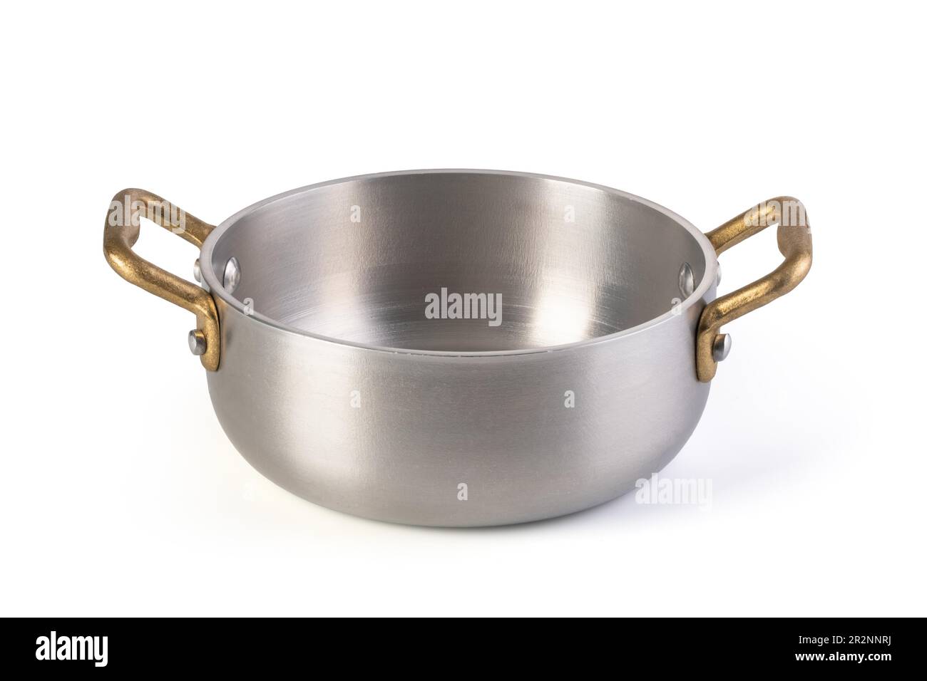 Stainless saucepan isolated on white background Stock Photo - Alamy