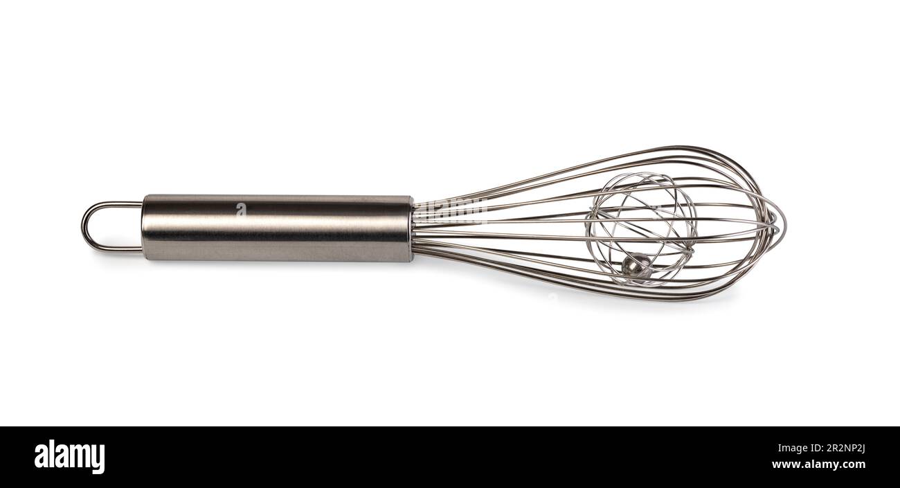 stainless balloon whisk isolated in white background Stock Photo - Alamy