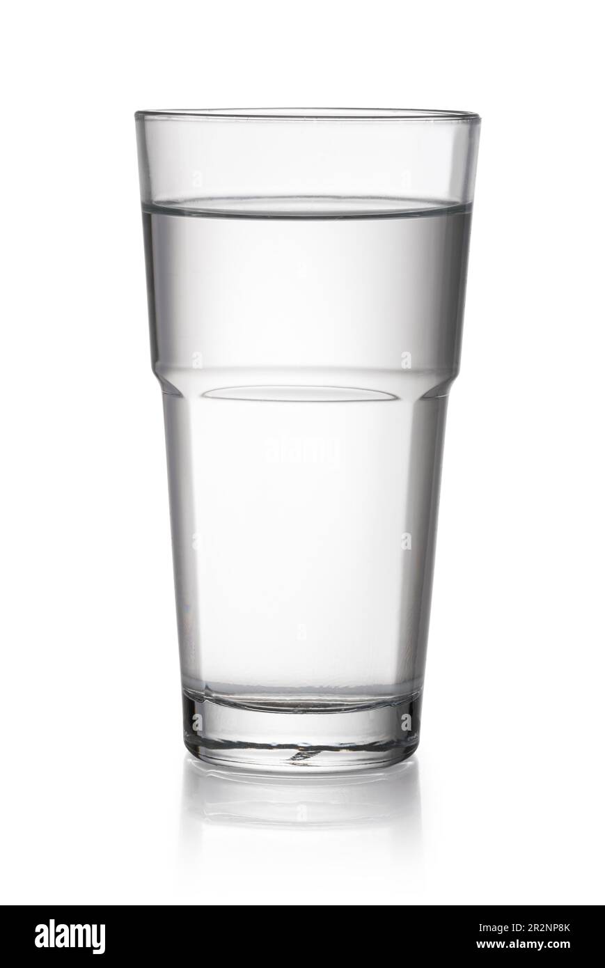 Glass with water isolated on white background Stock Photo - Alamy