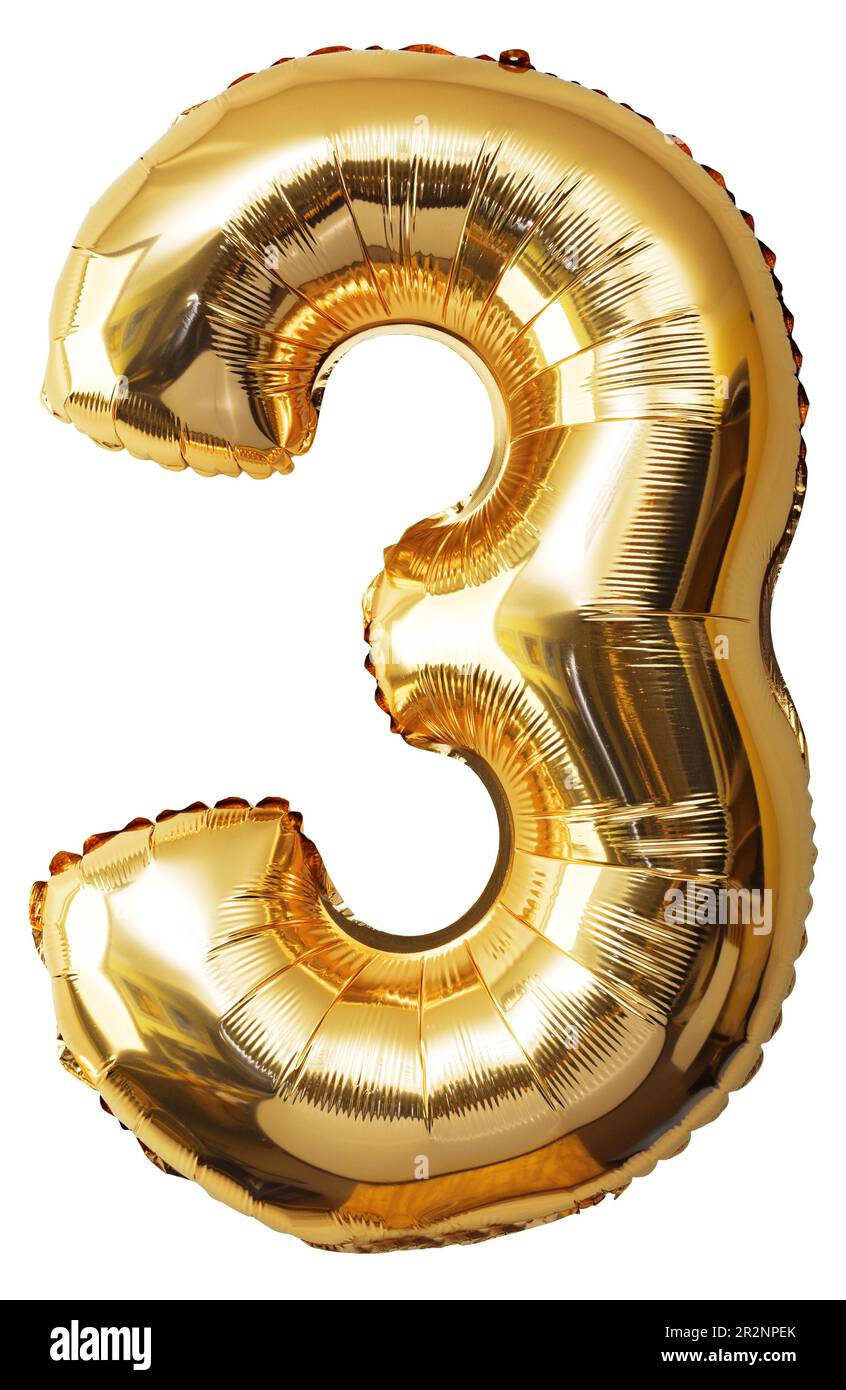 Balloons Numbers Isolated on white background Stock Photo - Alamy