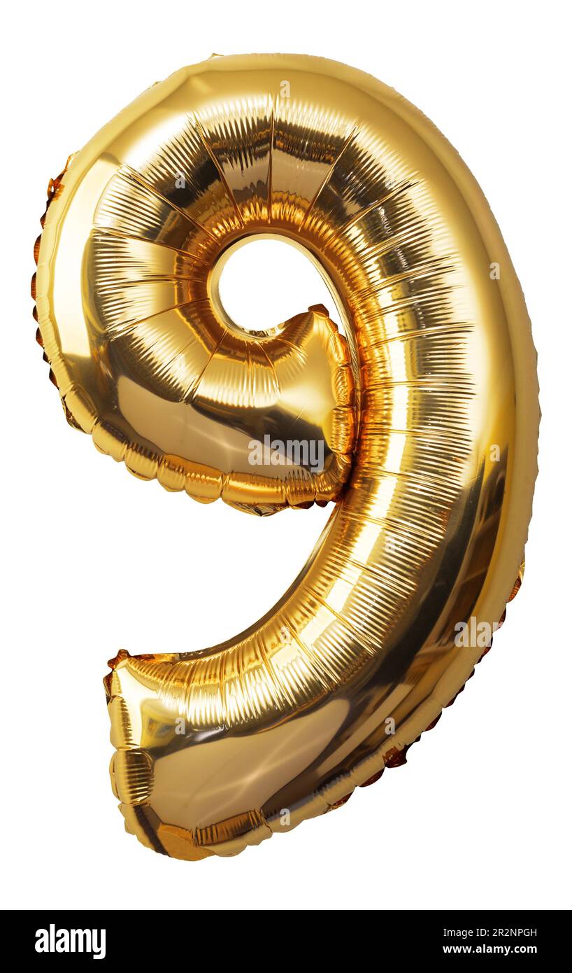 Close up number nine Cut Out Stock Images & Pictures - Alamy