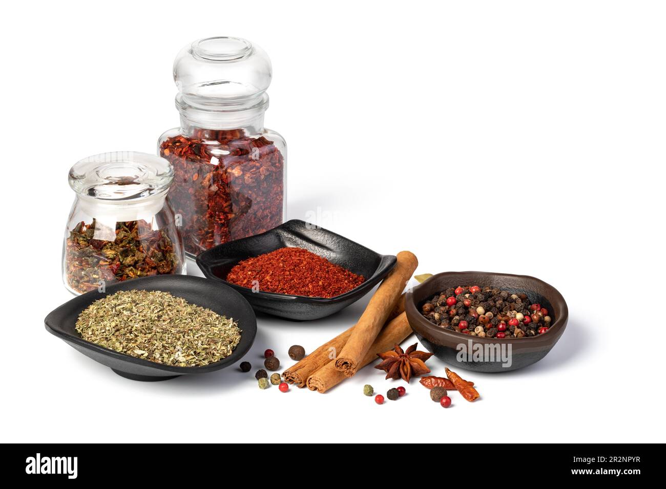 spices set isolated on white background Stock Photo - Alamy