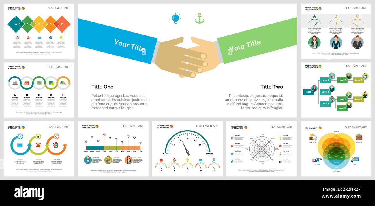 Colorful statistics or economy concept infographic charts set Stock ...