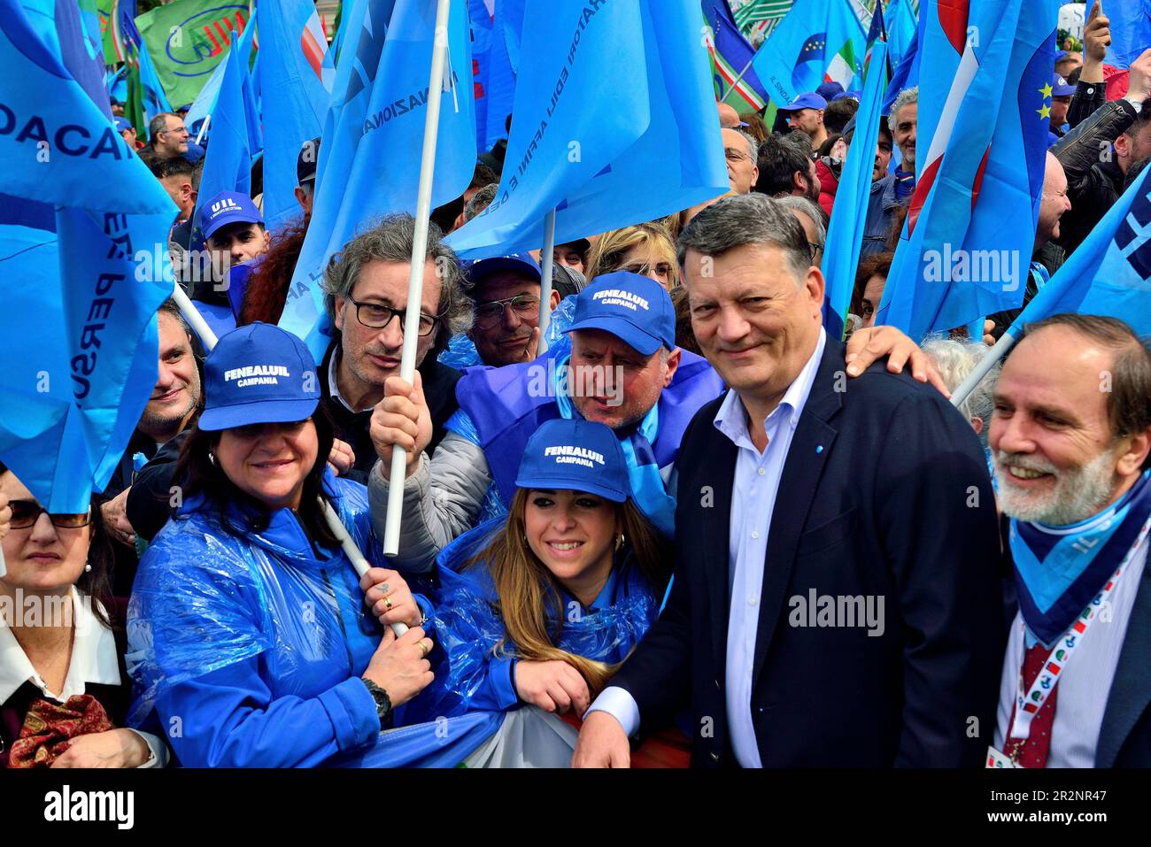 Naples, Italy. 20th May, 2023. Pierpaolo Bombardieri, general secretary ...
