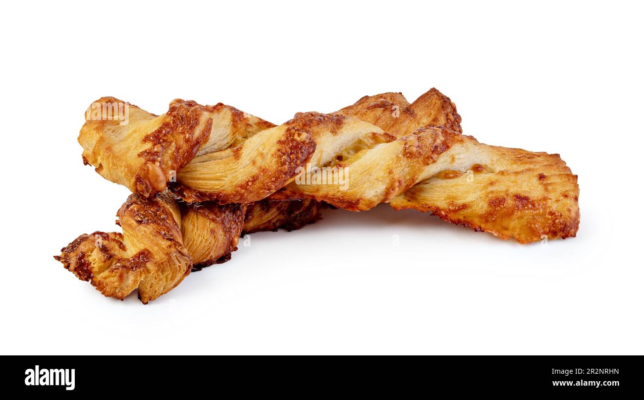 Cheese filled roll on a white background Stock Photo - Alamy