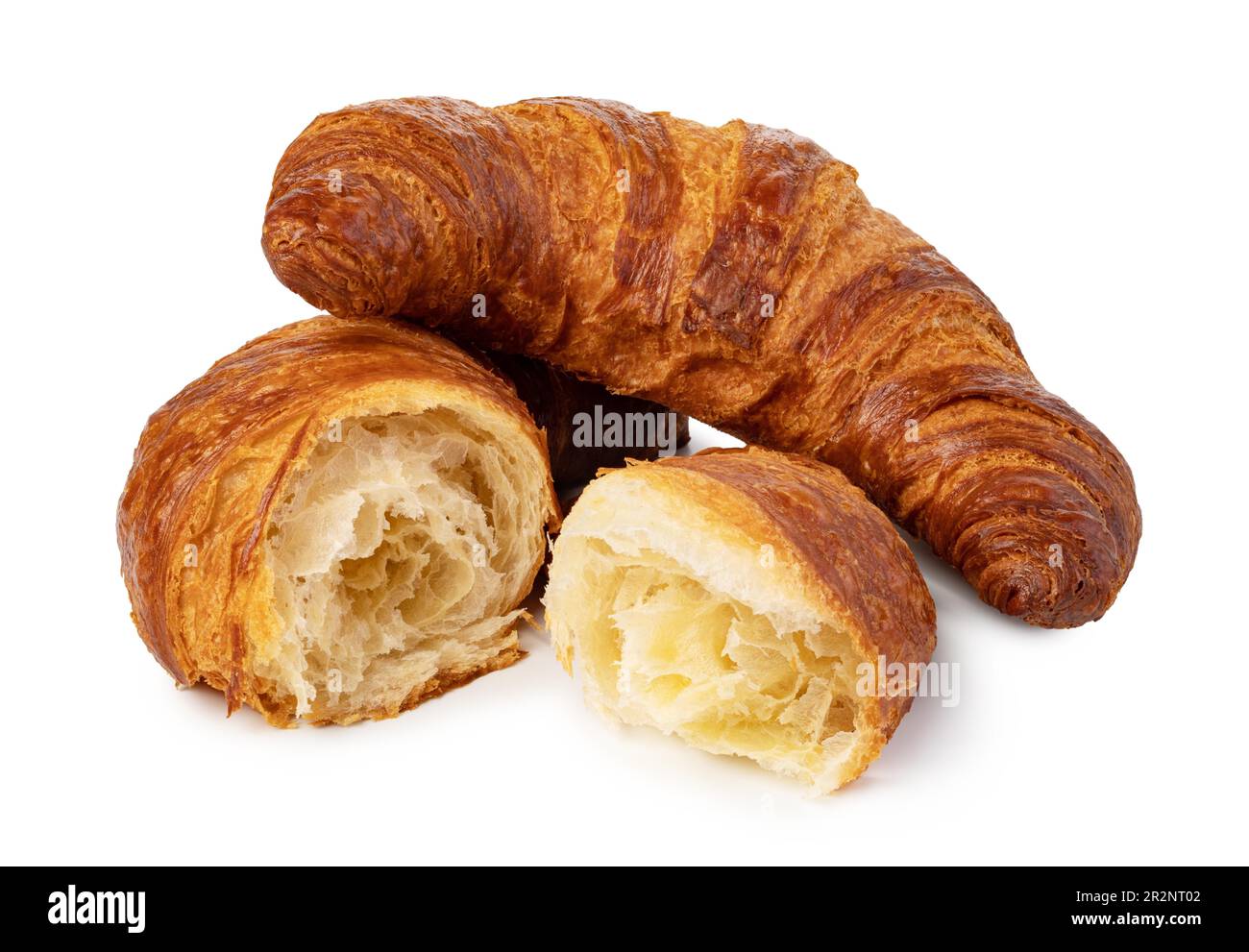 Baked bread croissant Cut Out Stock Images & Pictures - Alamy