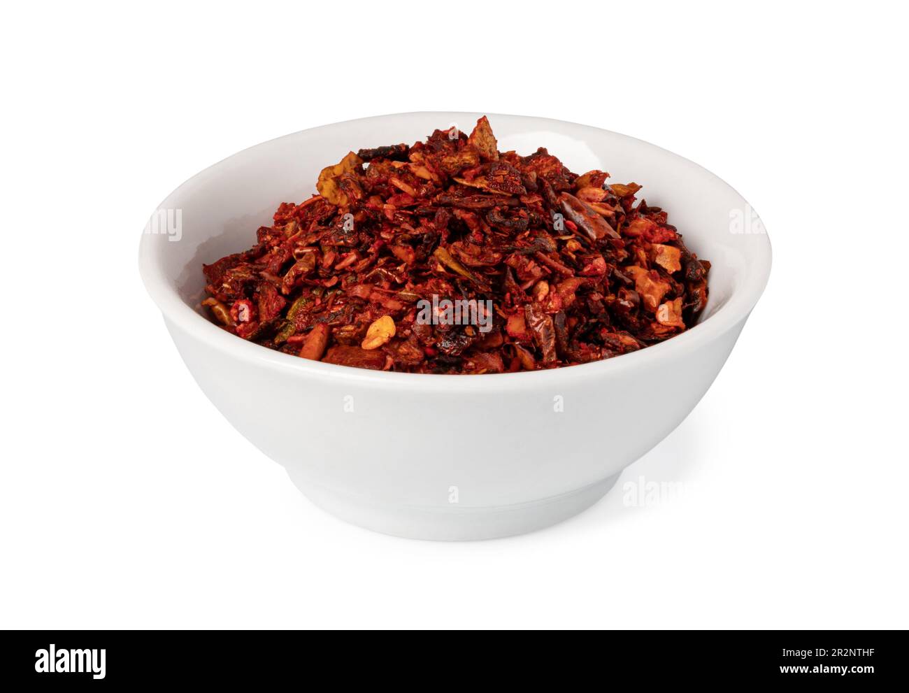 Bell pepper spices on white background Stock Photo - Alamy