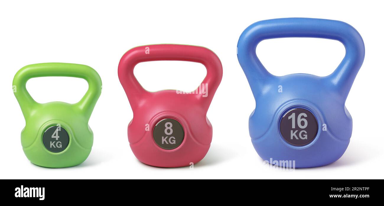 Sports equipment background kettlebell Cut Out Stock Images & Pictures ...