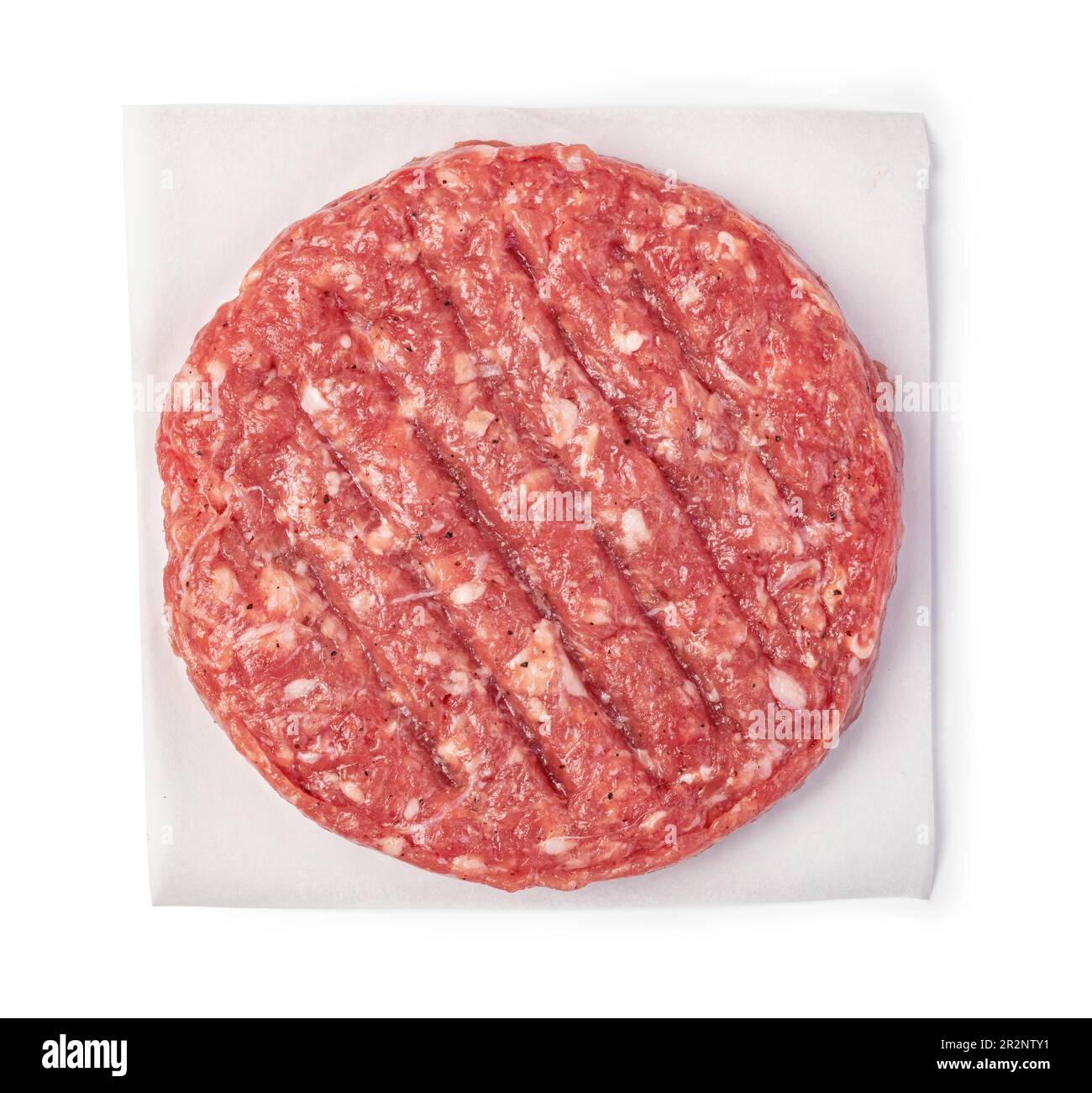 fresh raw burger meat isolated on white background Stock Photo - Alamy